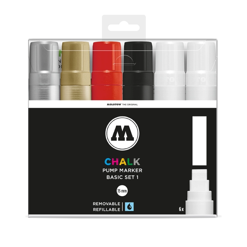 Molotow Chalk Pump Marker Basic Set 1 | 15mm – DRIPS CPH